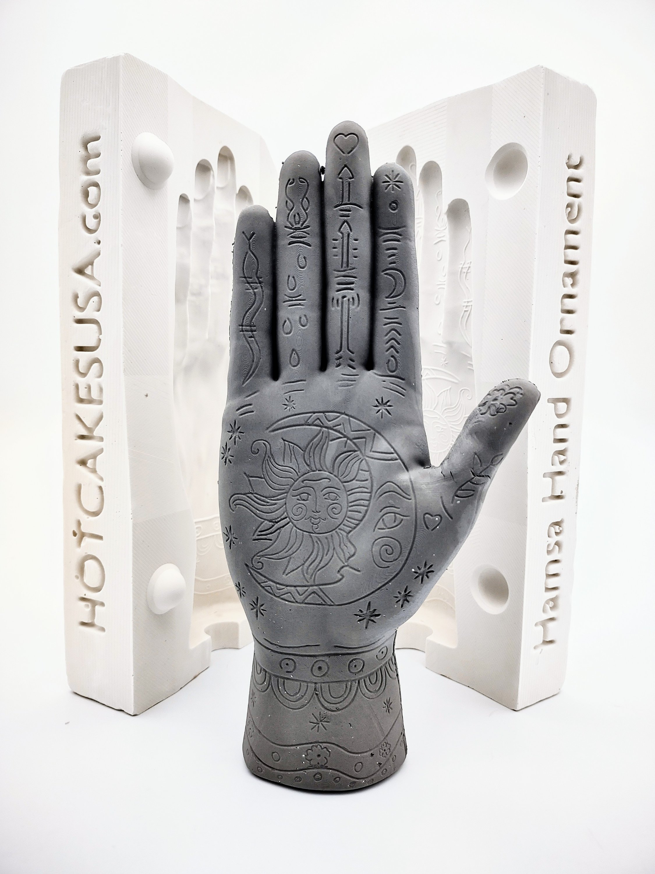 Hamsa hand decor Mold Slip Casting plaster mold - HotCakesUSA