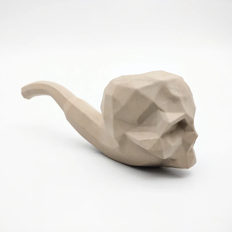 6" Sherlock Polygonal Skull Pipe Mold Slip Casting plaster mold ...