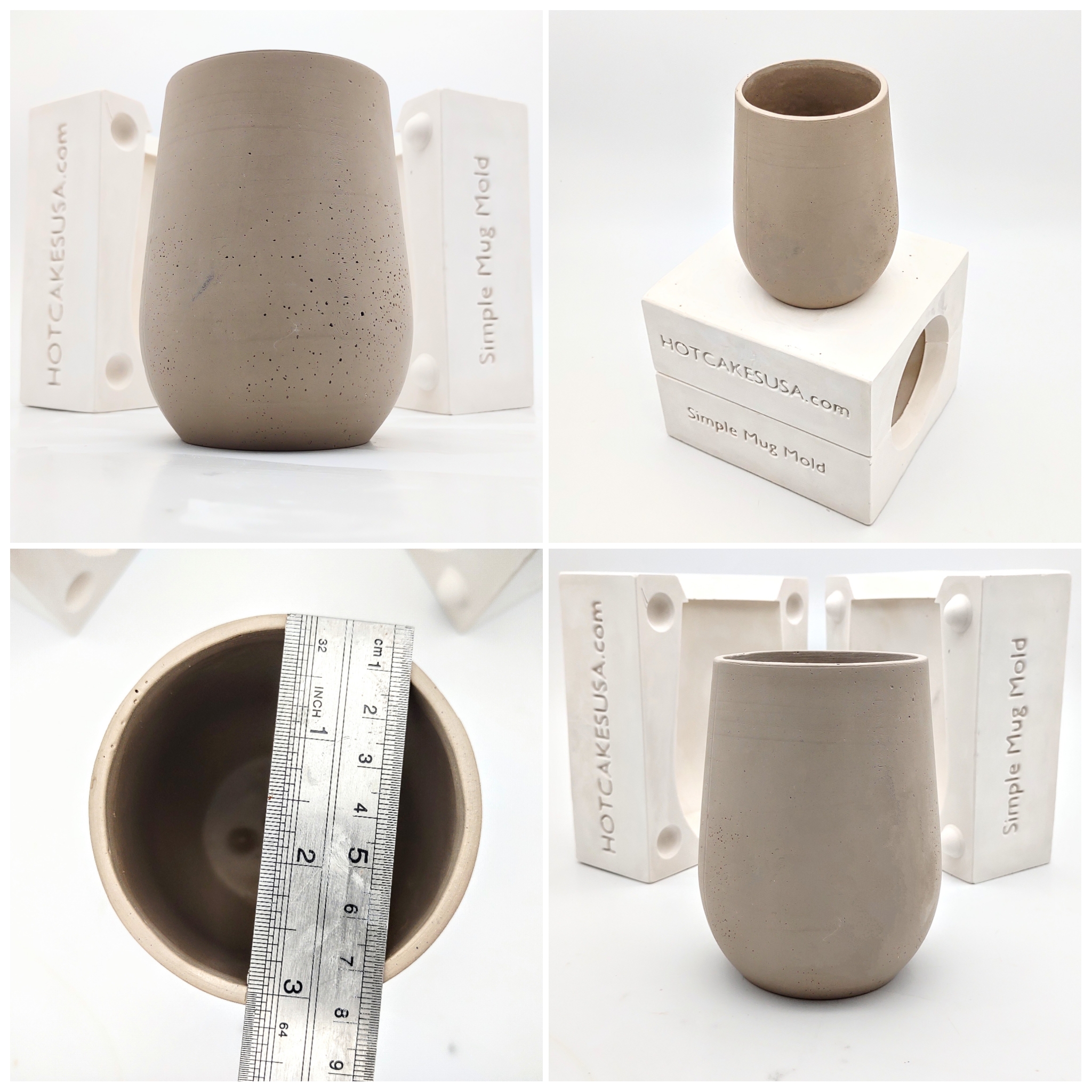 Stemless Wine Glass Mold Ceramic Slip Casting Plaster Mold - HotCakesUSA